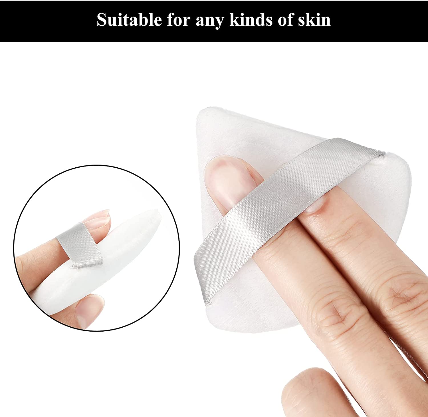 Triangle Makeup Puff - White - UCANBE MAKEUP PAKISTAN